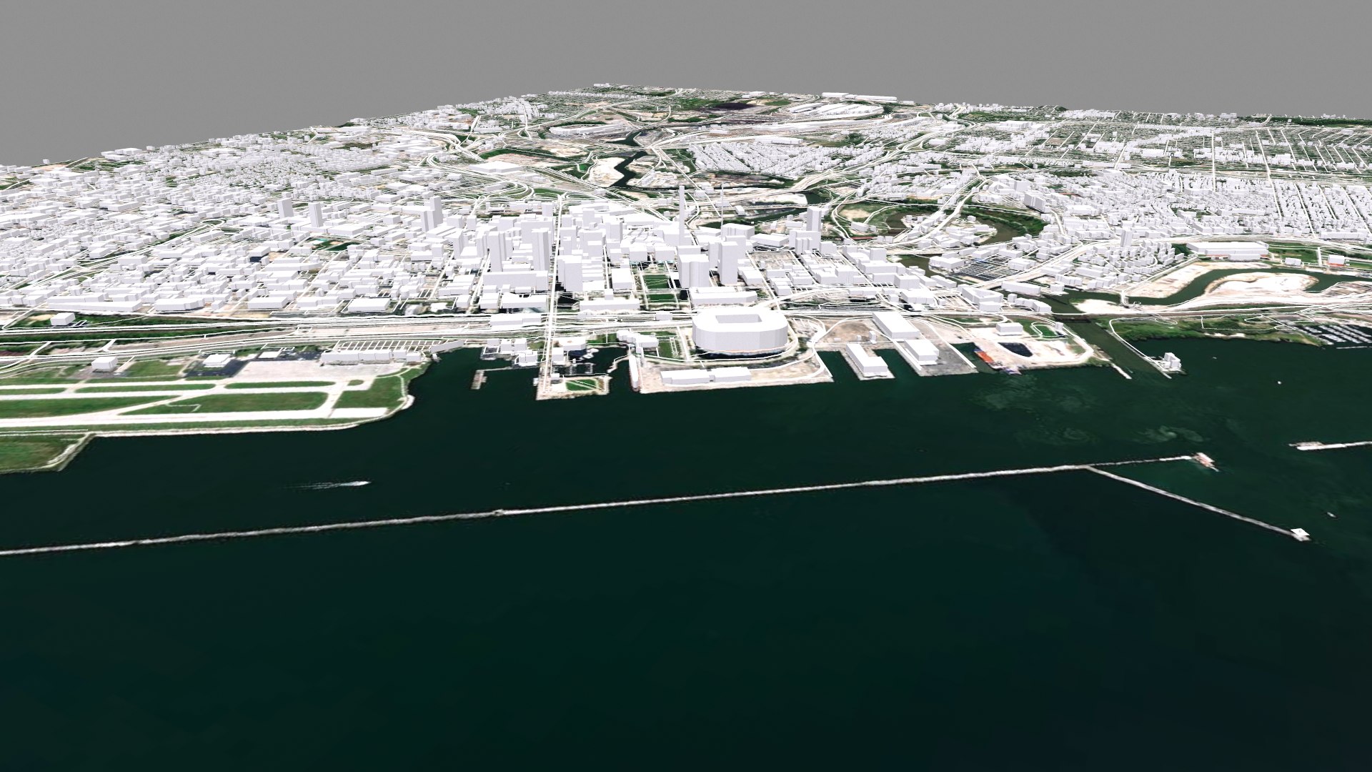 3D Cityscape Cleveland USA model - TurboSquid 1913499
