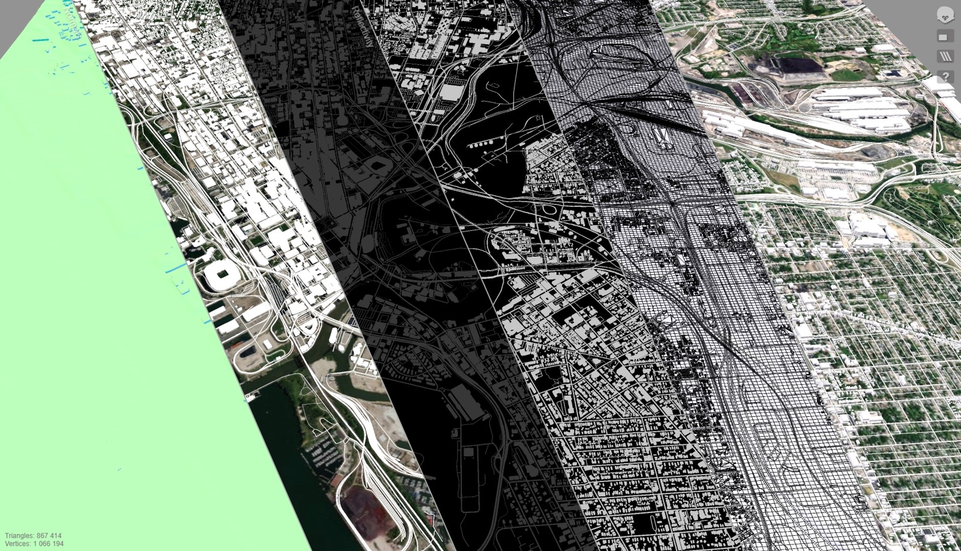 3D Cityscape Cleveland USA model - TurboSquid 1913499