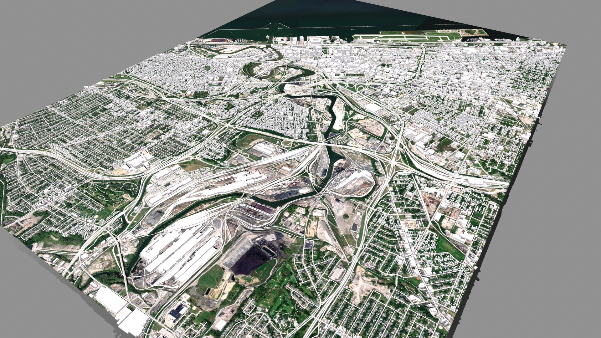 3D Cityscape Cleveland USA model - TurboSquid 1913499