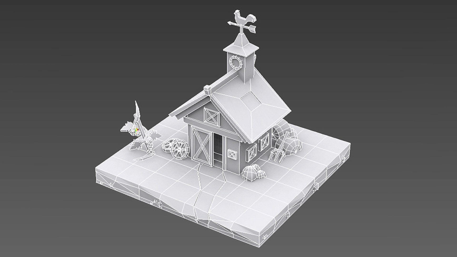 Barn Low Poly Model - TurboSquid 2112209