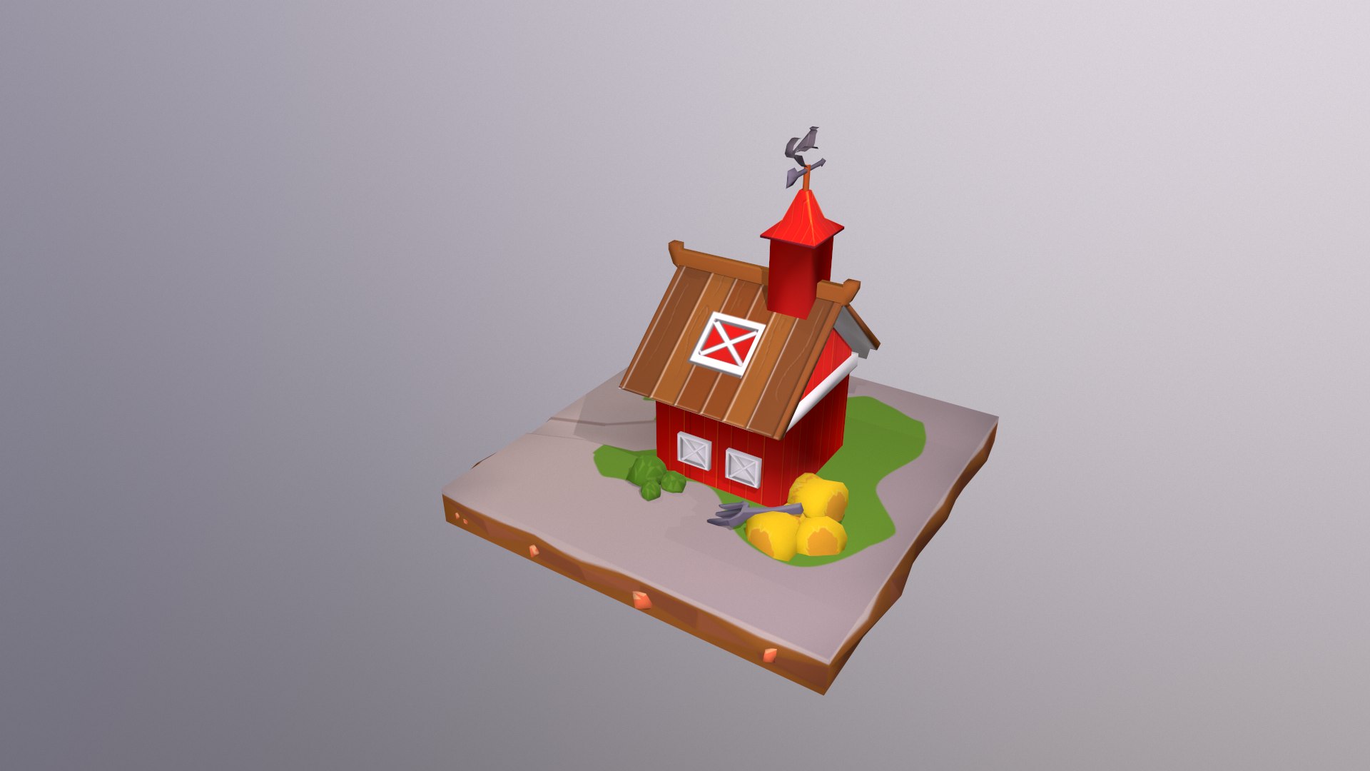 Barn Low Poly Model - TurboSquid 2112209
