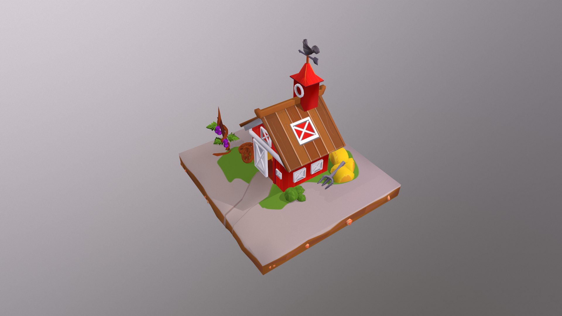 Barn Low Poly Model - TurboSquid 2112209