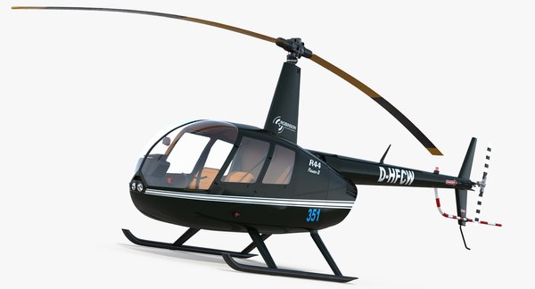 light helicopter robinson r44 3d model
