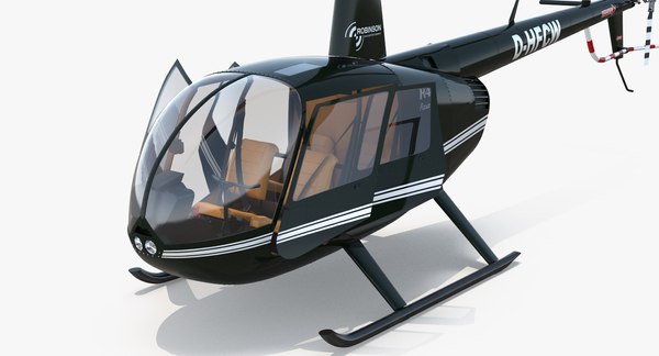 light helicopter robinson r44 3d model