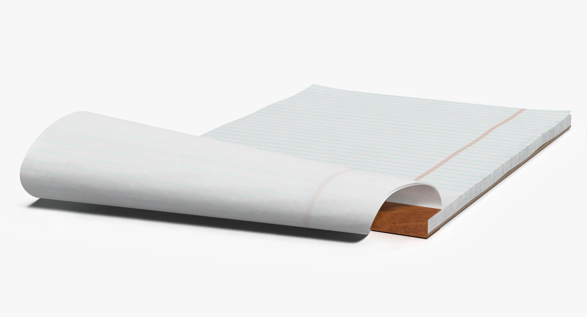 Blank White Writing Pad Model - TurboSquid 1259578