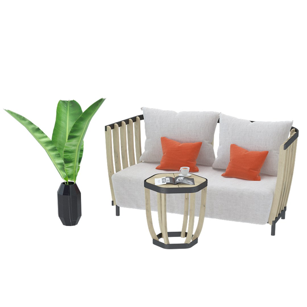 Swing coffee table 3D model - TurboSquid 1330088