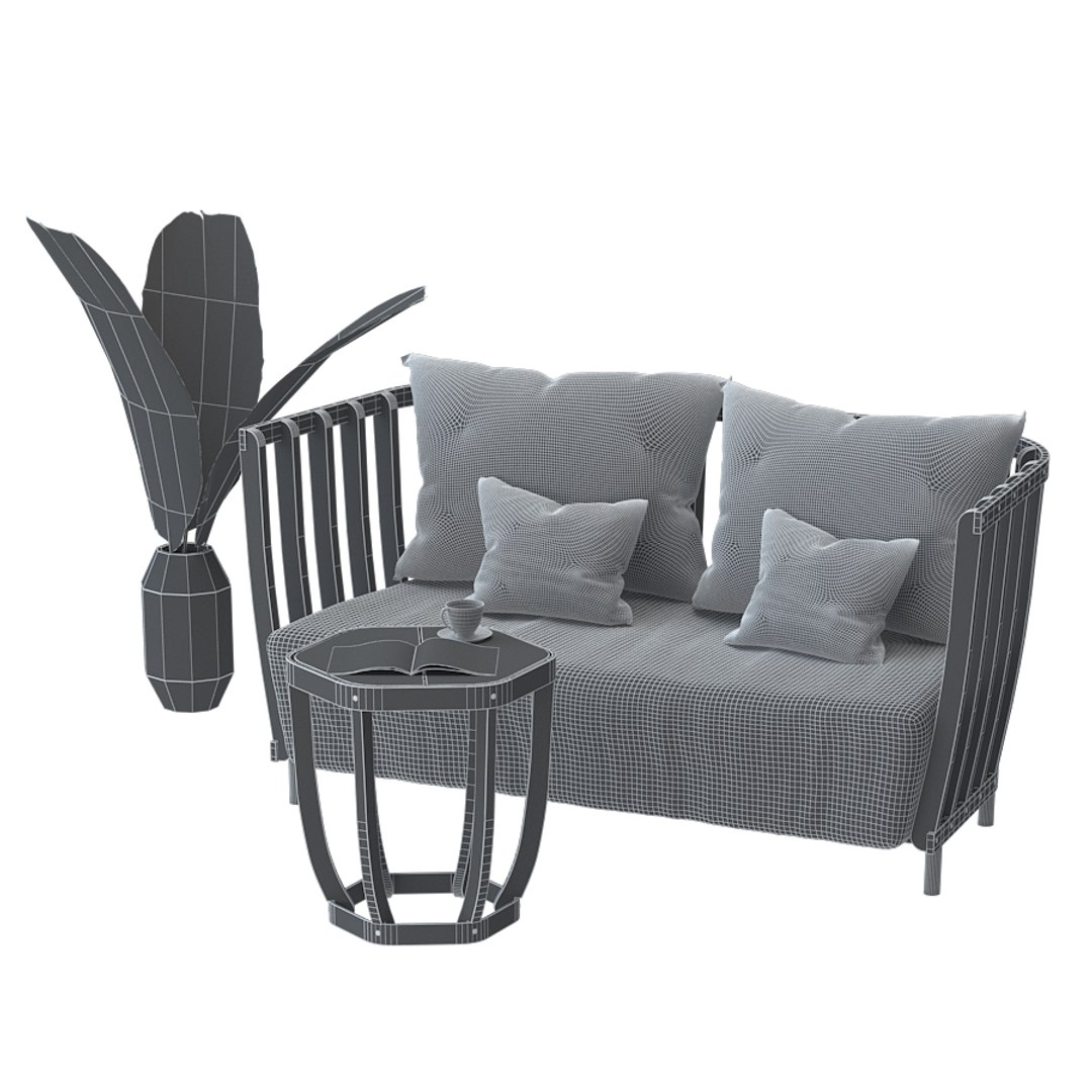 Swing coffee table 3D model - TurboSquid 1330088