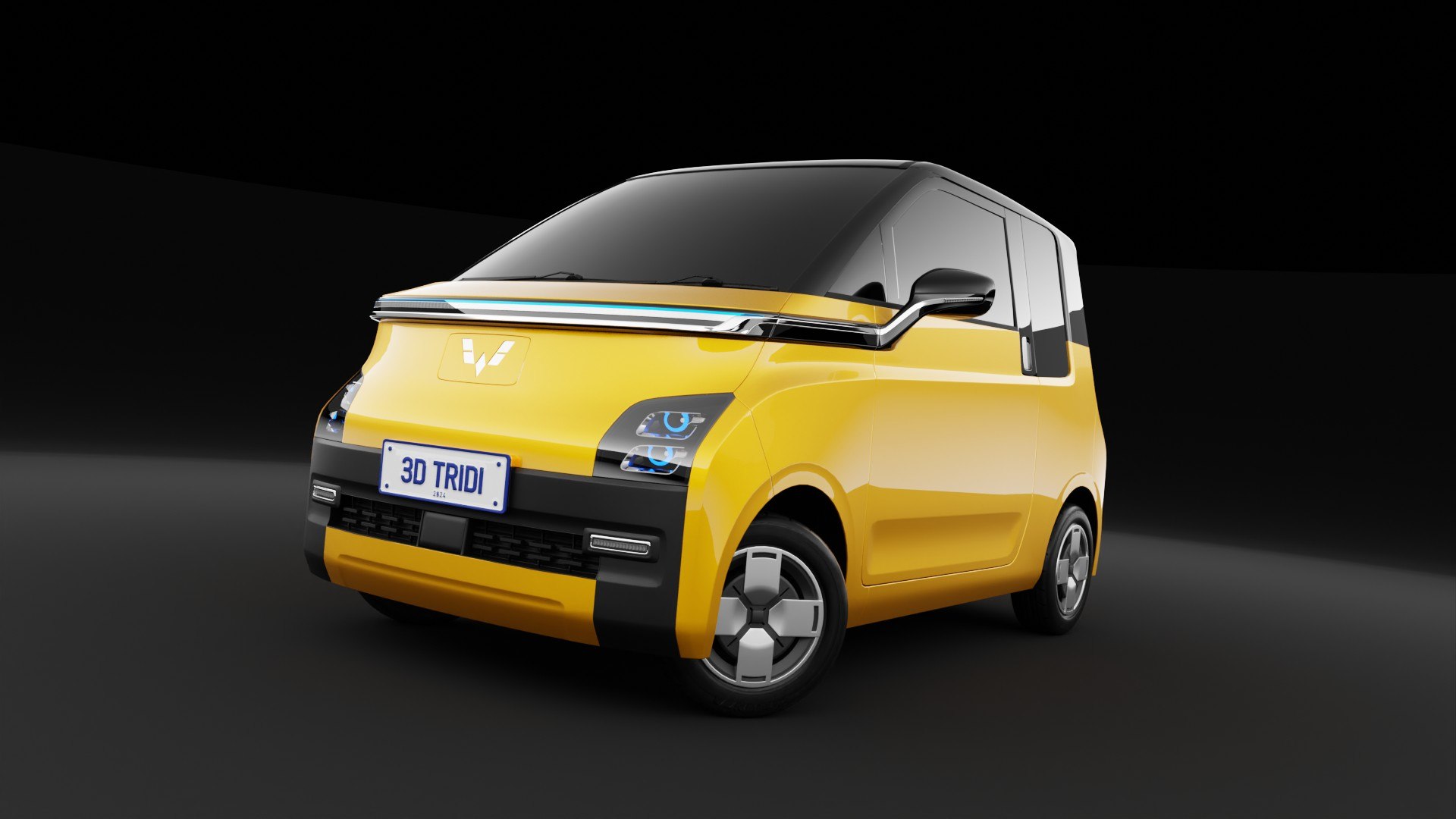 Wuling Air EV HQ Low Poly No Interior 3D Model - TurboSquid 2228079