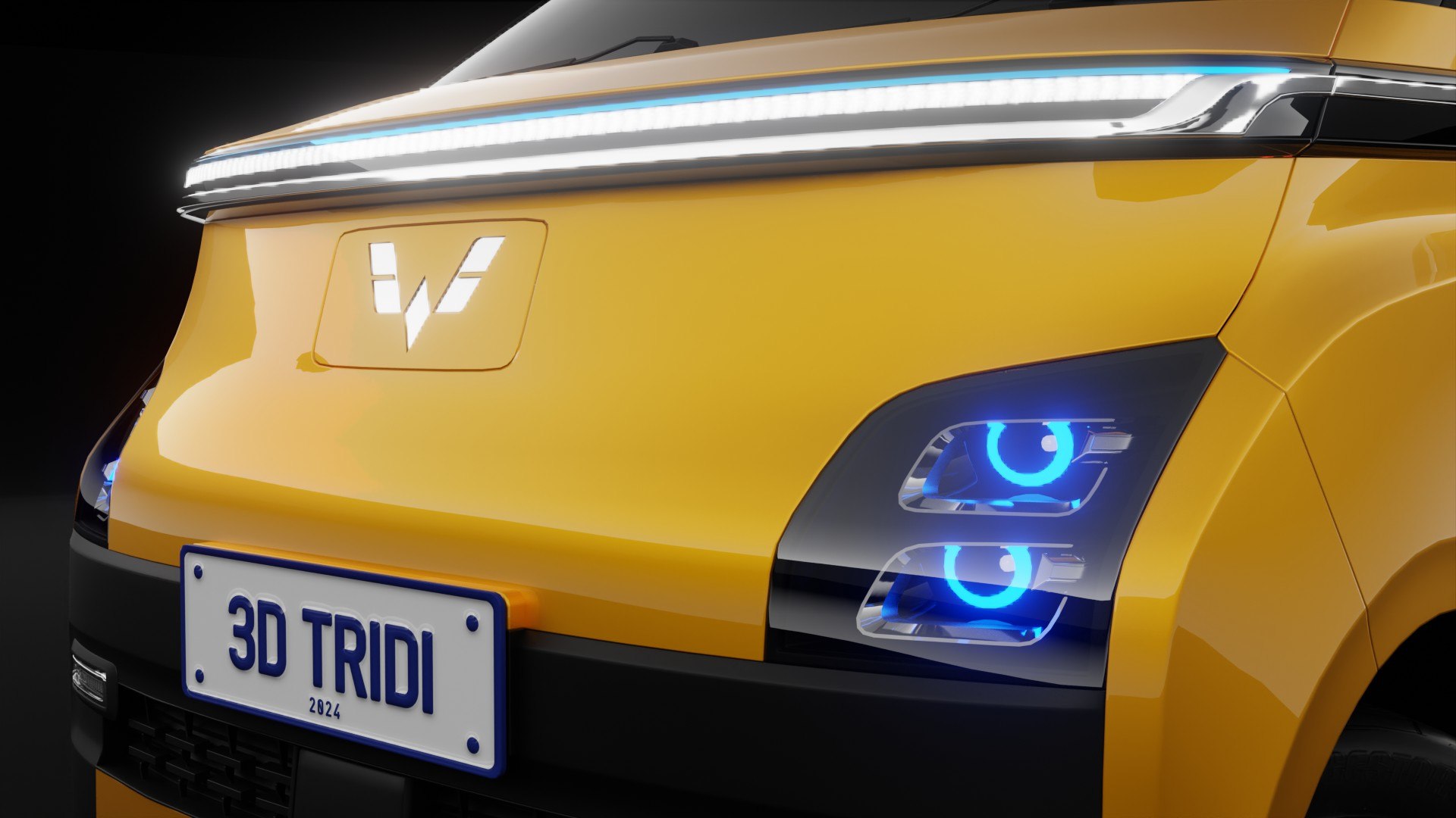 Wuling Air EV HQ Low Poly No Interior 3D Model - TurboSquid 2228079