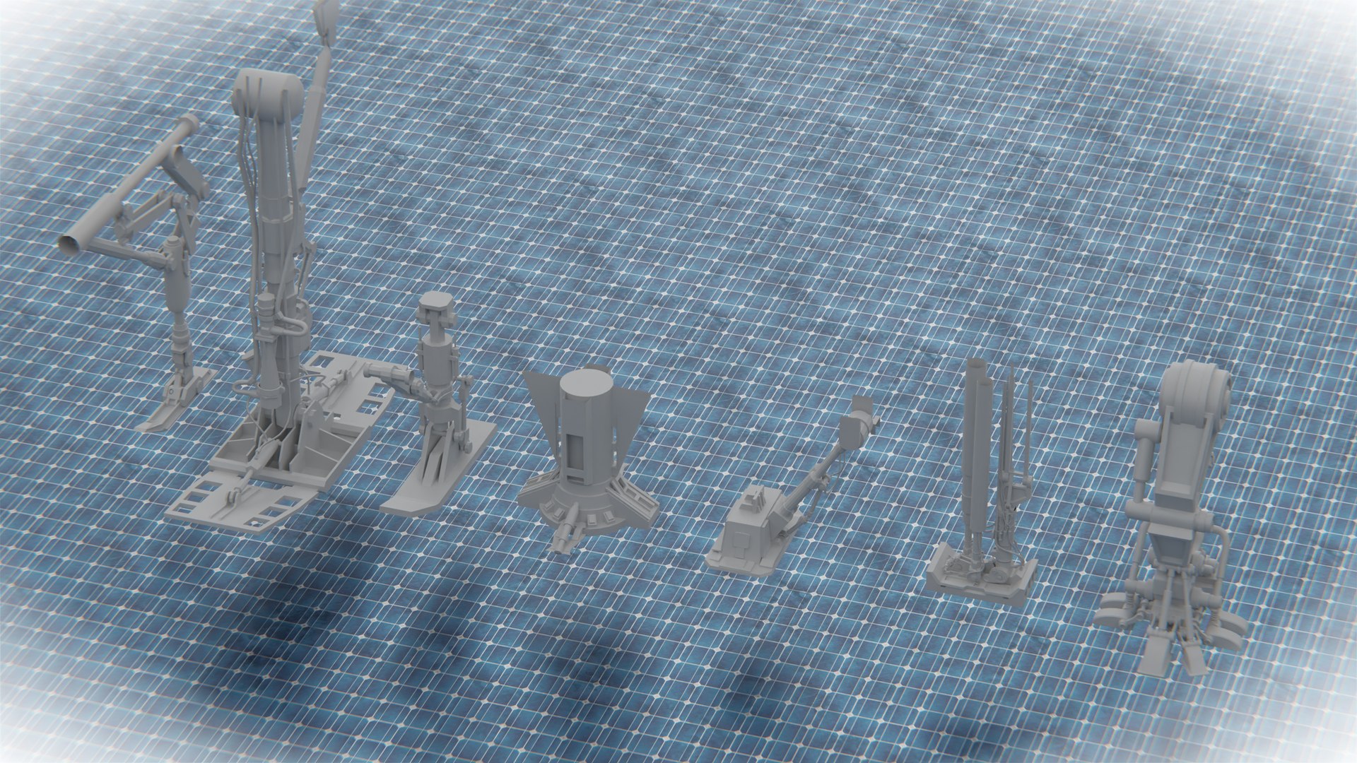 3D Scifi Spaceship Landing Gear model - TurboSquid 2137313