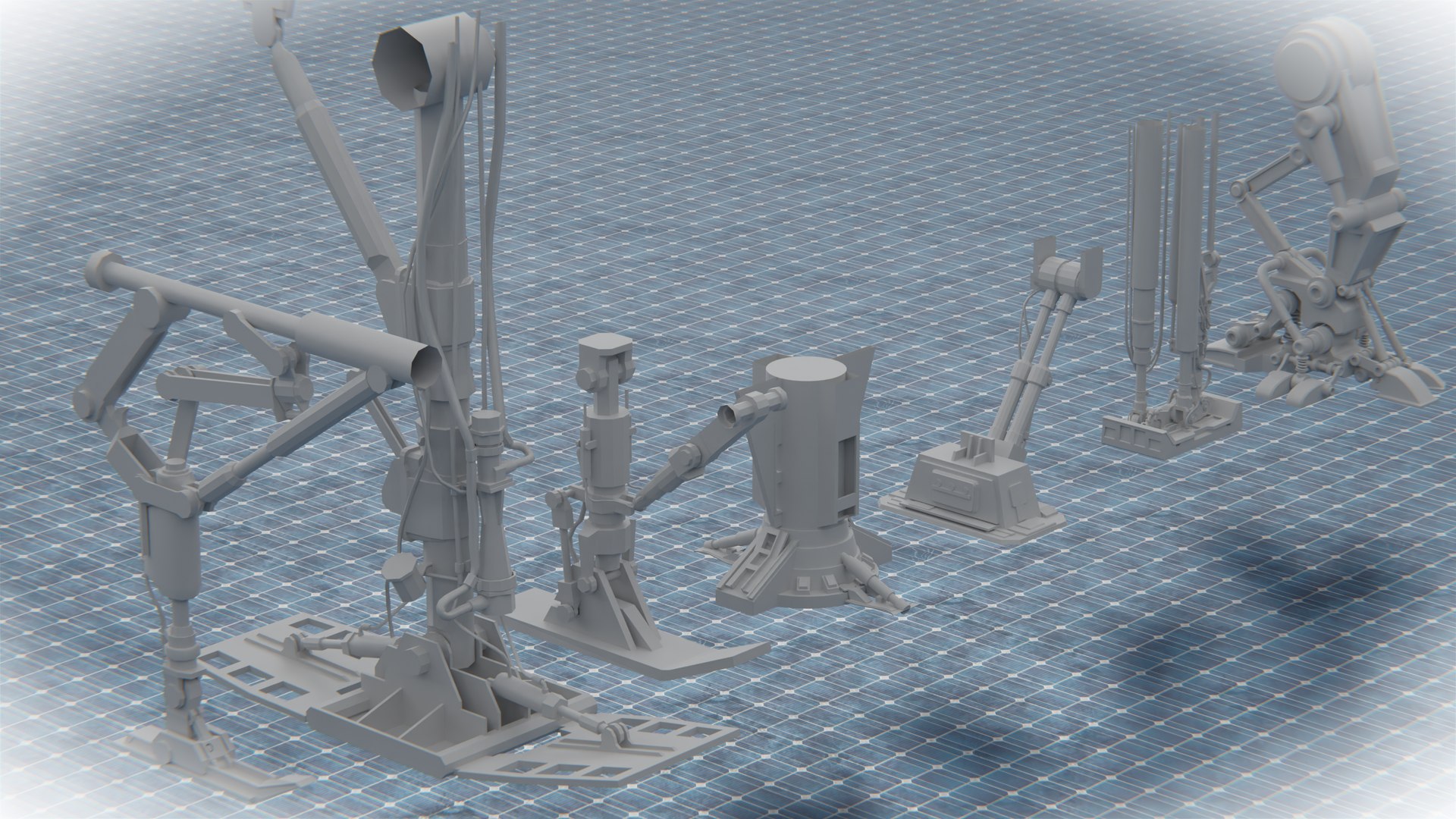 3D Scifi Spaceship Landing Gear model - TurboSquid 2137313