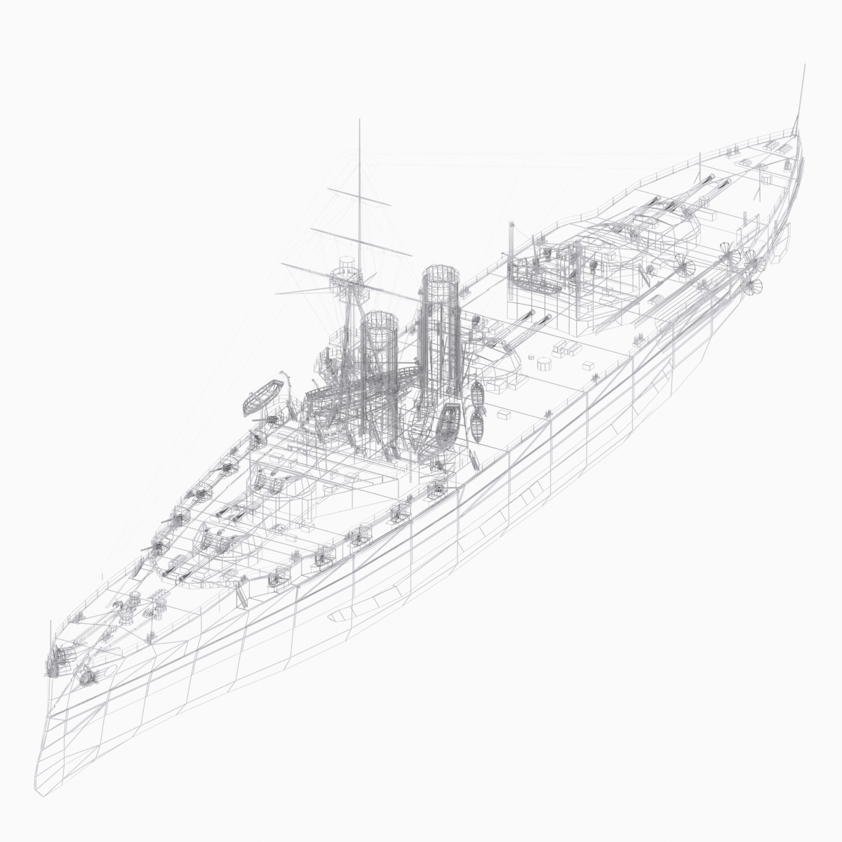 3D battleship iron duke class | 1143368 | TurboSquid