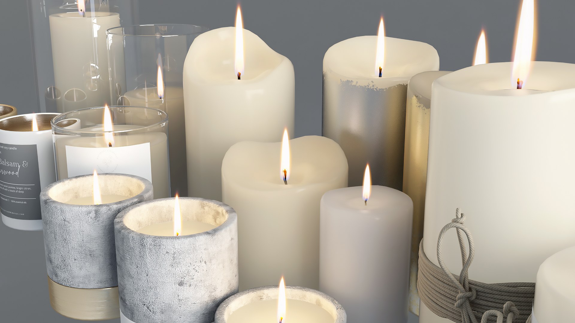 3D Model Candles Set - TurboSquid 1988991
