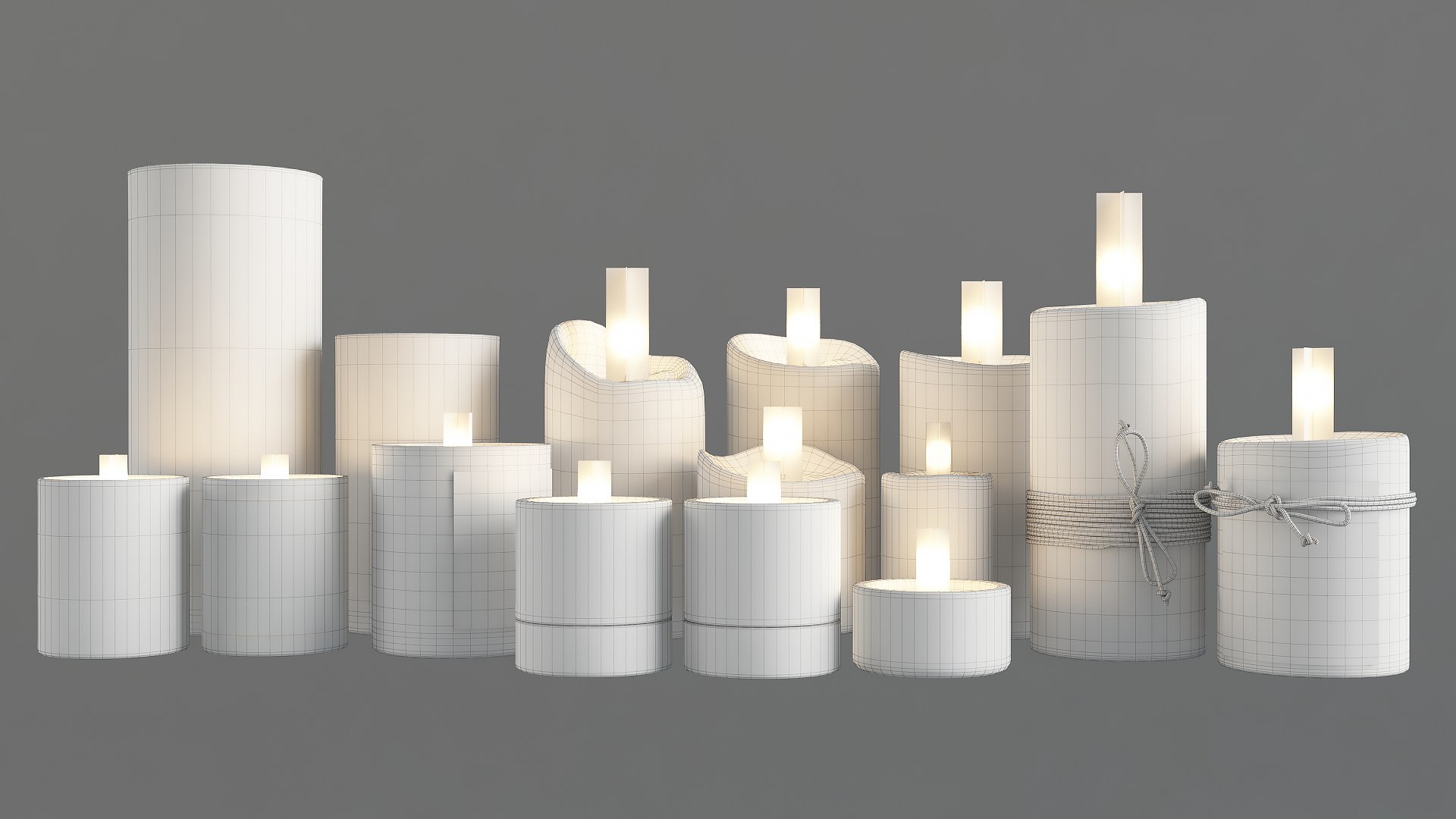 3D Model Candles Set - TurboSquid 1988991