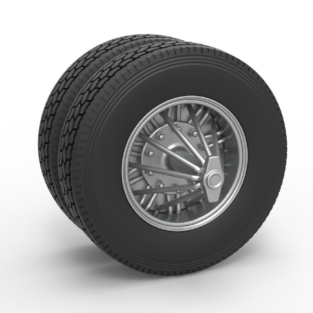 Diecast Rear custom Slab wheel of semi truck Scale 1 to 25 model ...