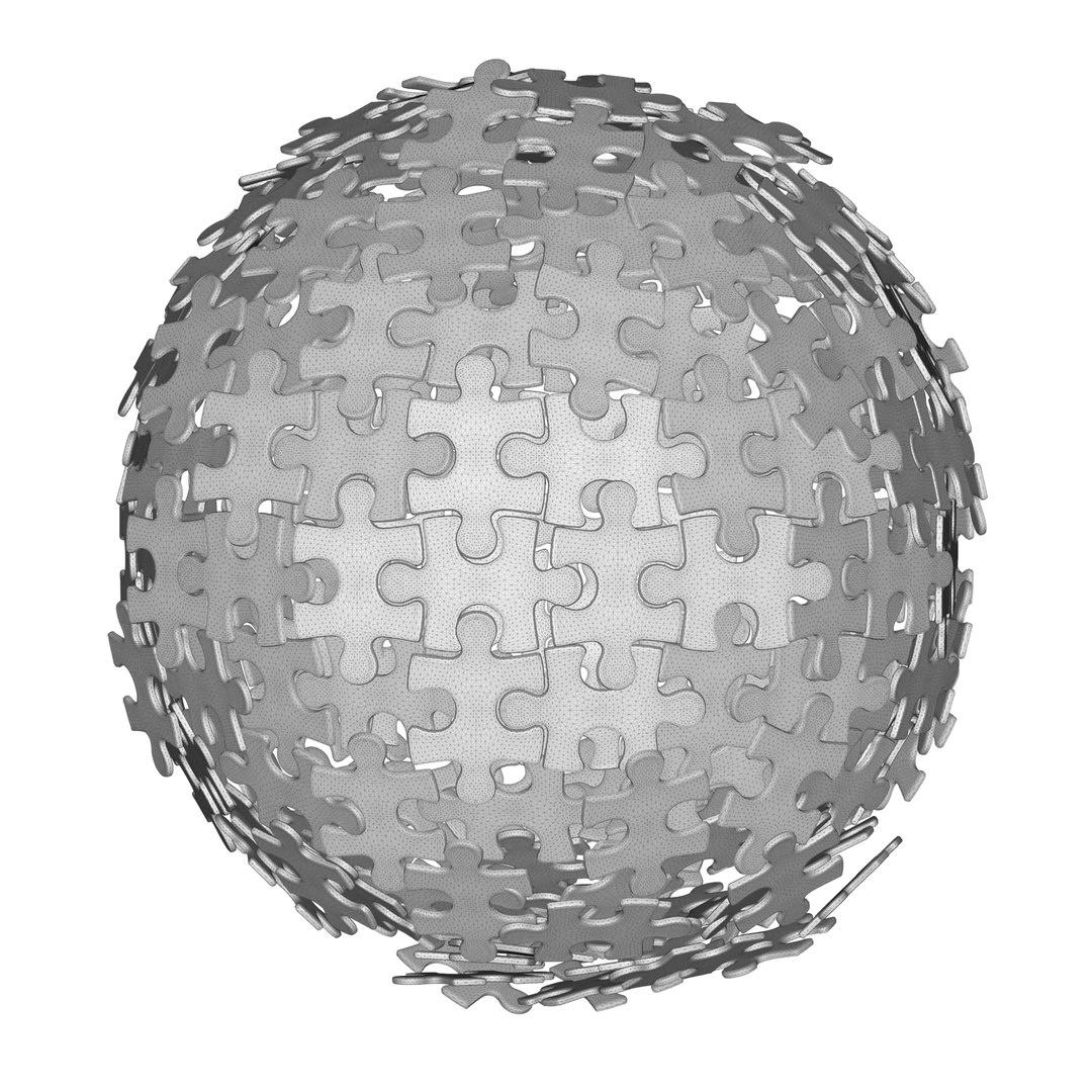 Puzzle sphere model - TurboSquid 1658429