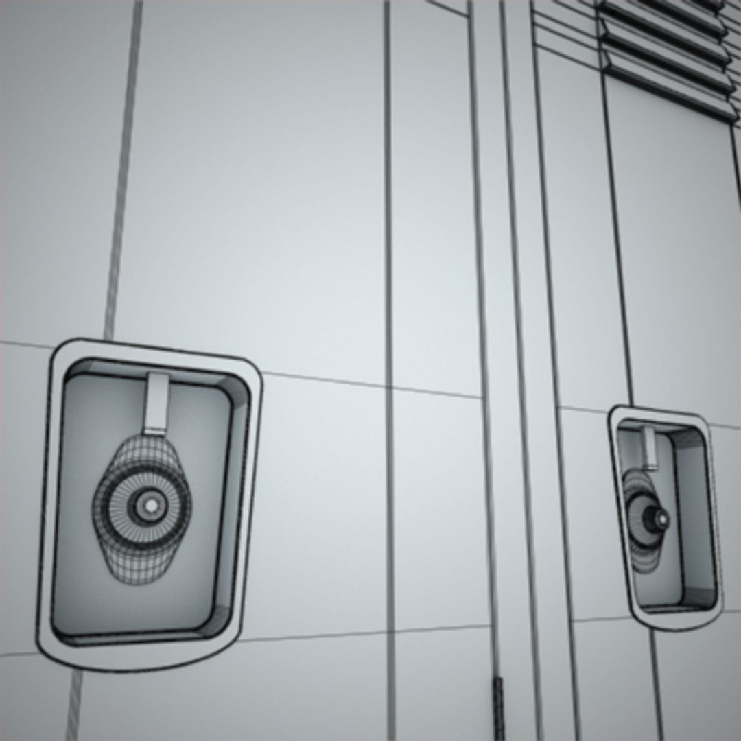 modern locker 3d max