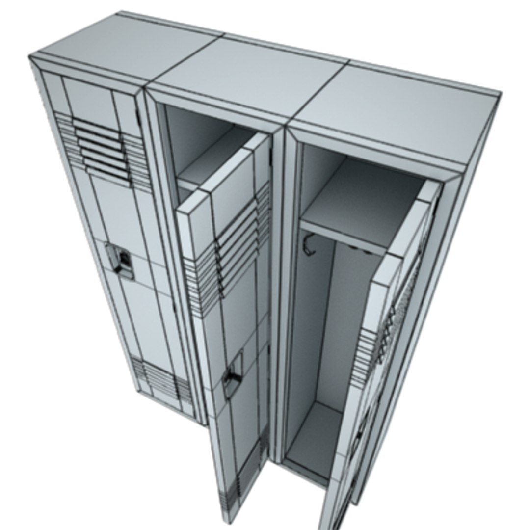 modern locker 3d max