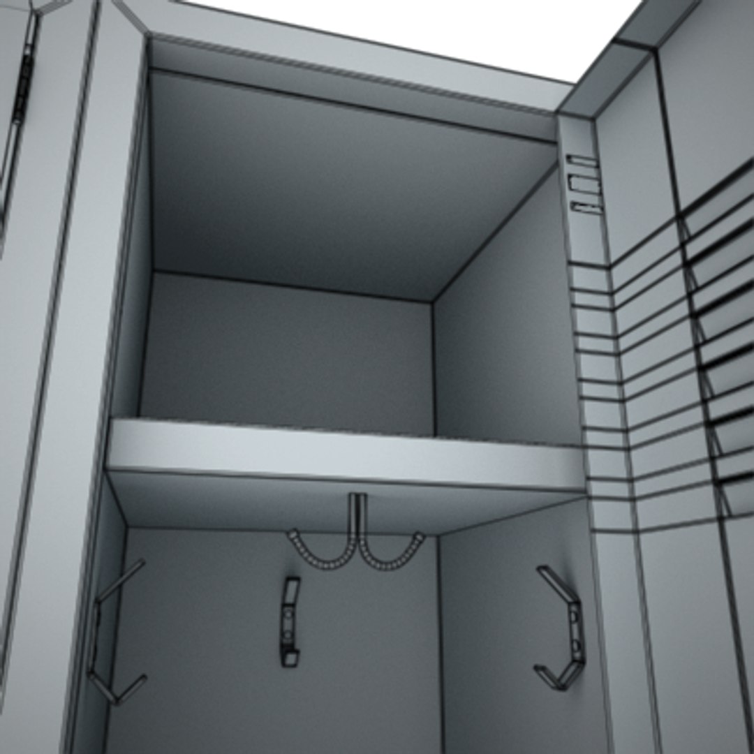 modern locker 3d max