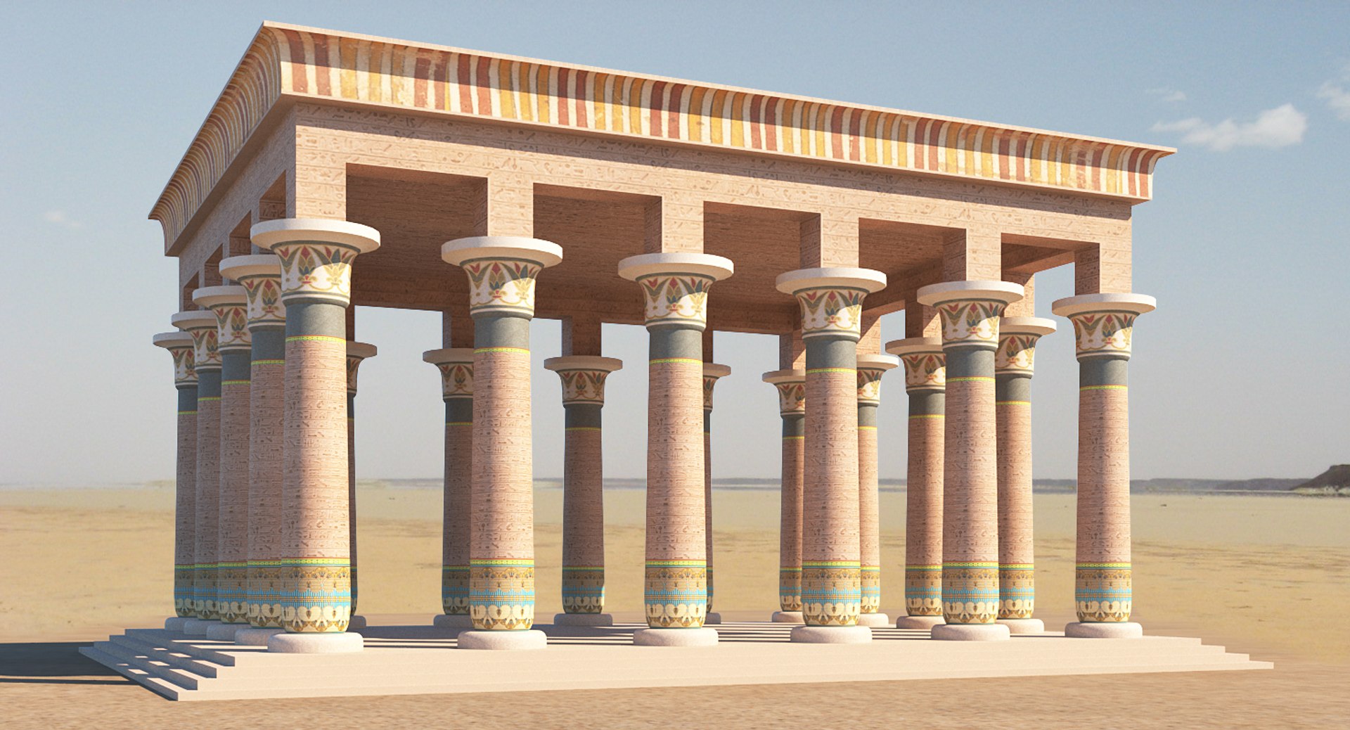 Ancient Egyptian Building 3D Model - TurboSquid 1252948