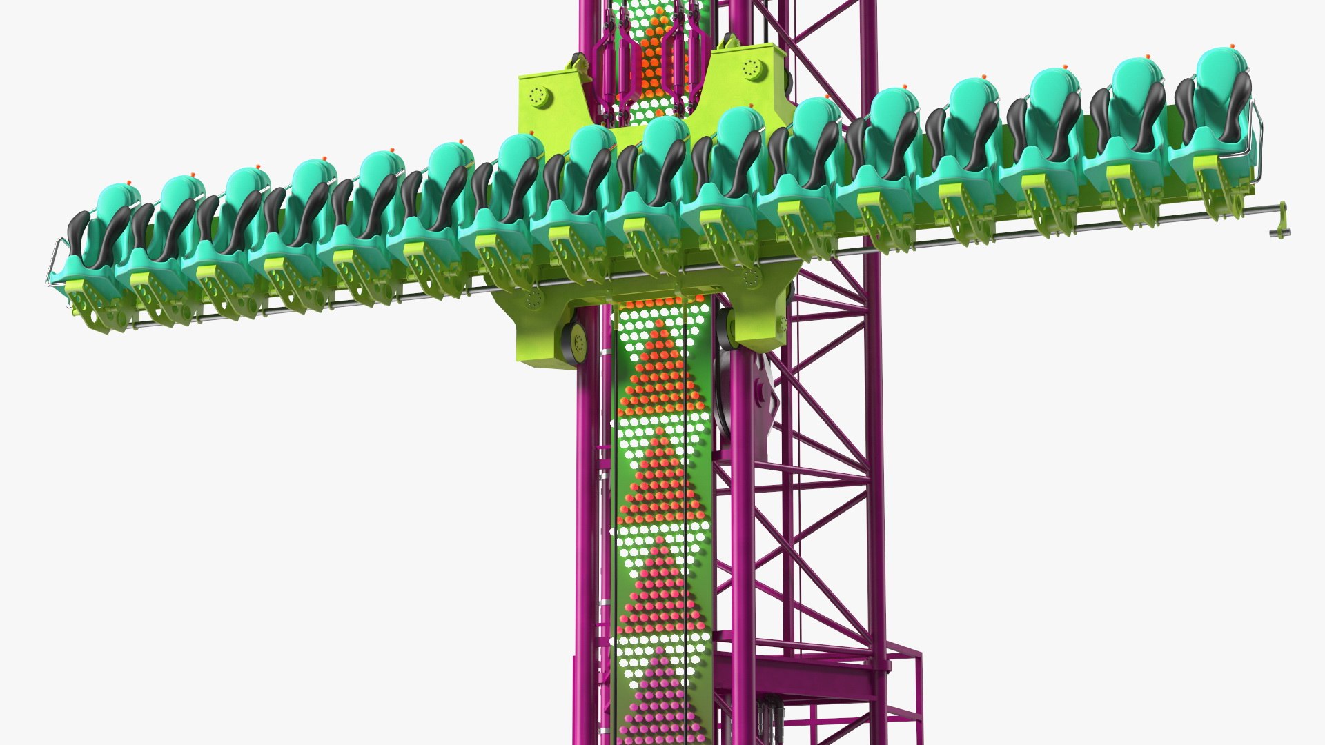 3D Drop Tower Ride - TurboSquid 1872792