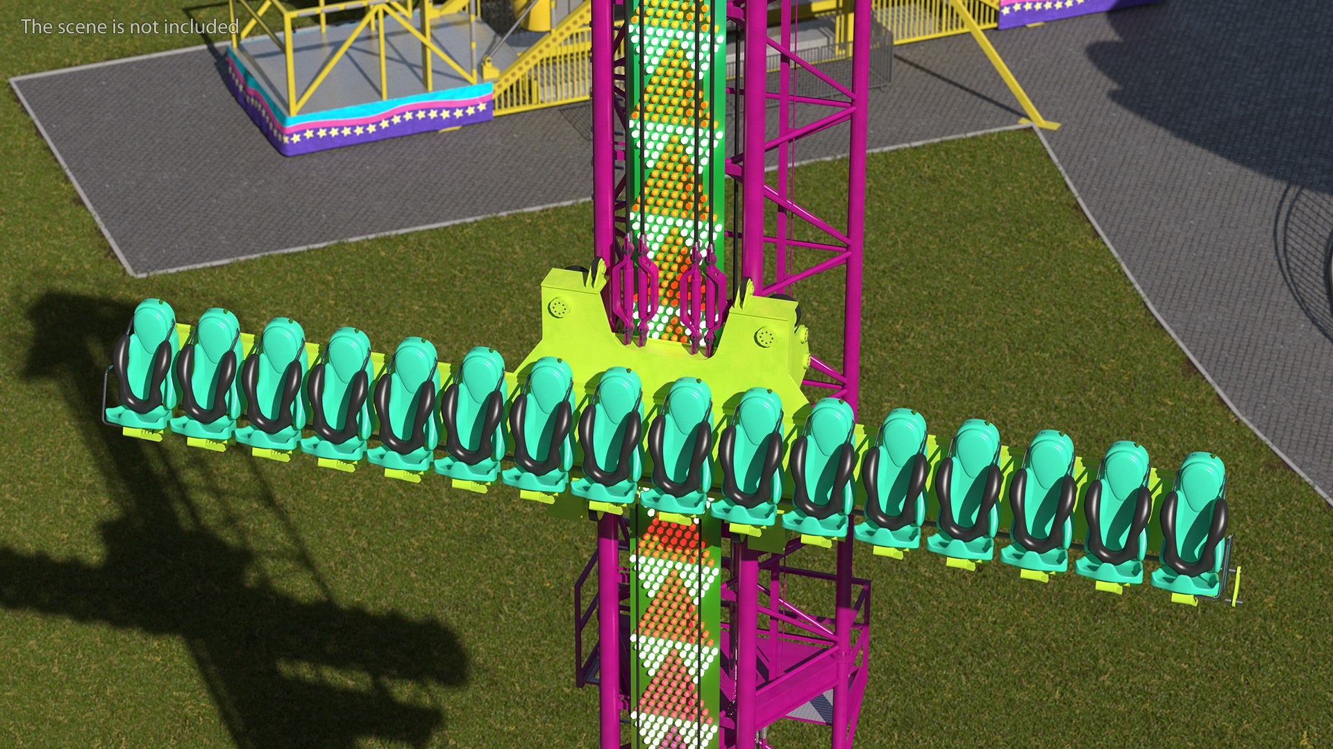 3D Drop Tower Ride - TurboSquid 1872792