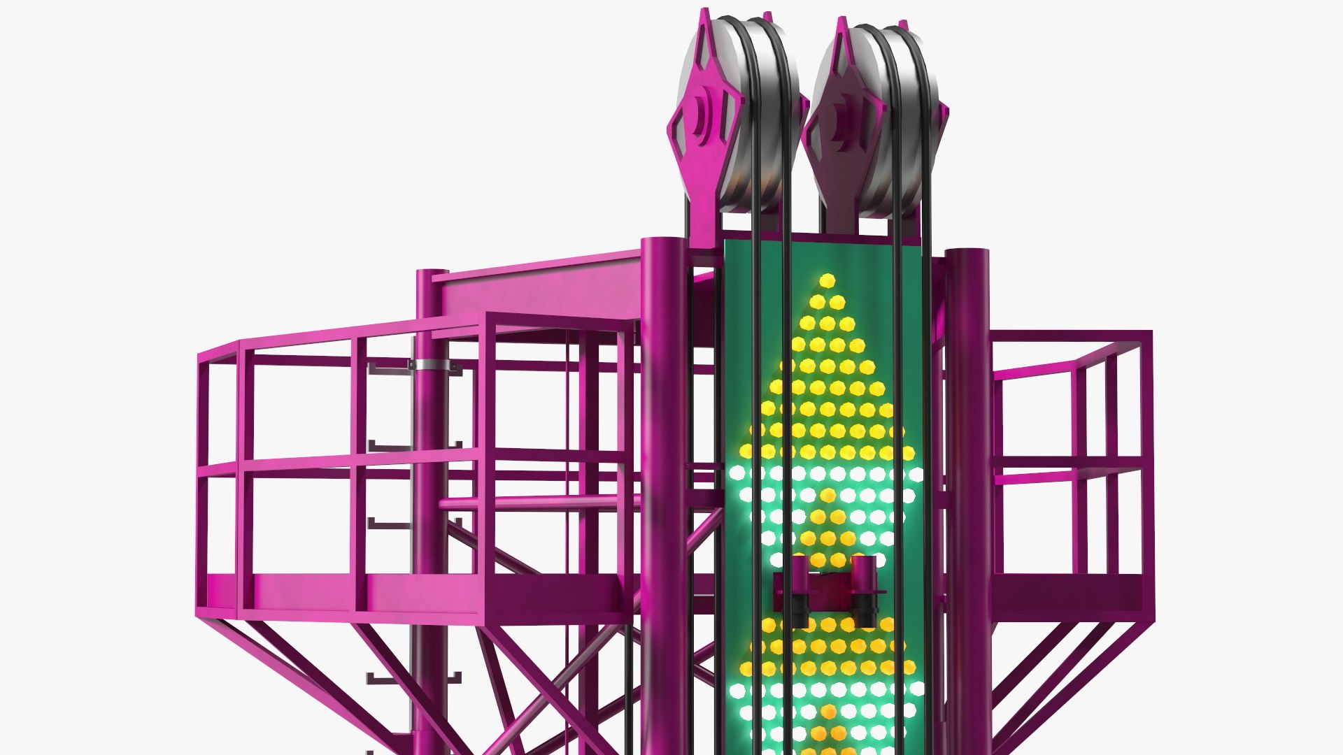 3D Drop Tower Ride - TurboSquid 1872792