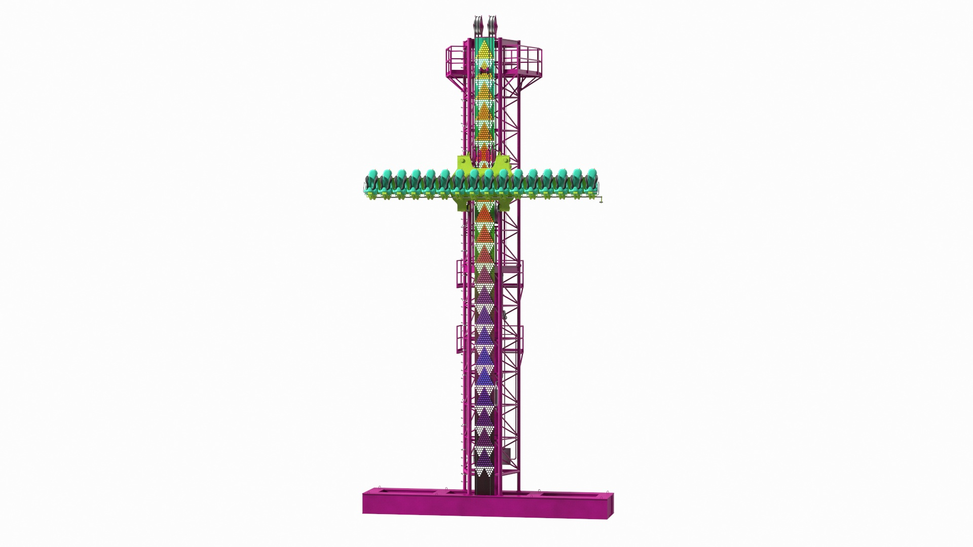 3D Drop Tower Ride - TurboSquid 1872792