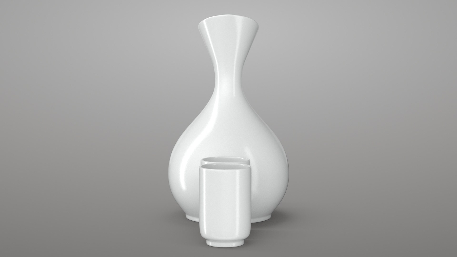 3D Pitcher With Cups PBR Model - TurboSquid 2228183
