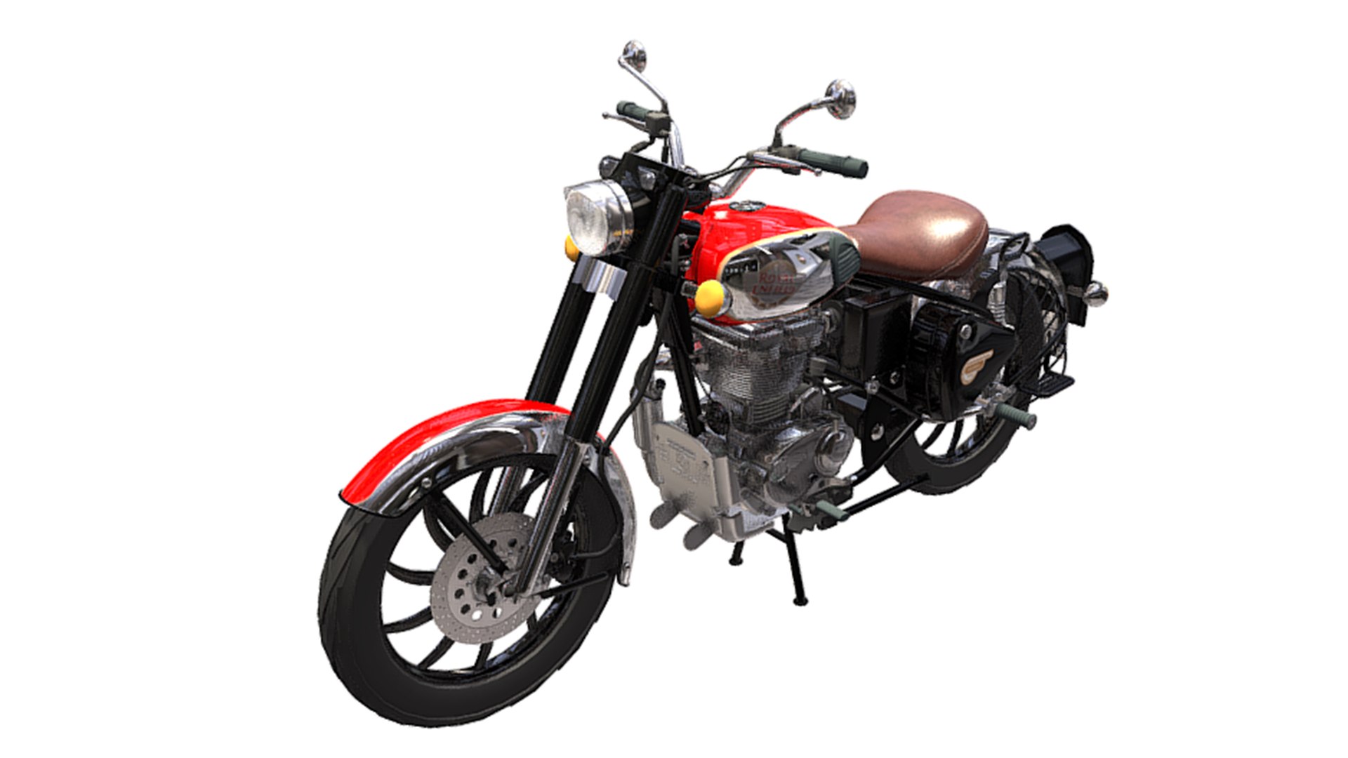 3D royal-enfield-classic-350-red-colour - TurboSquid 2149938