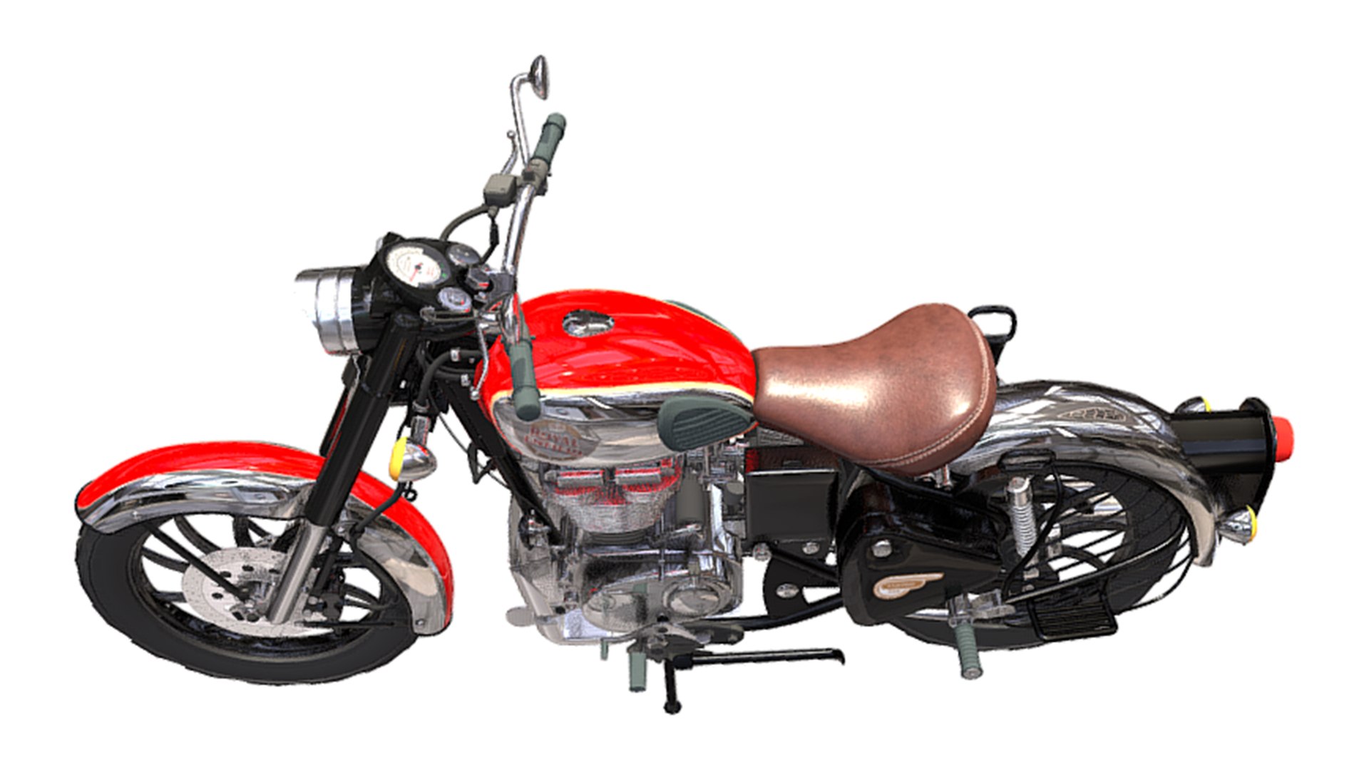 3D royal-enfield-classic-350-red-colour - TurboSquid 2149938