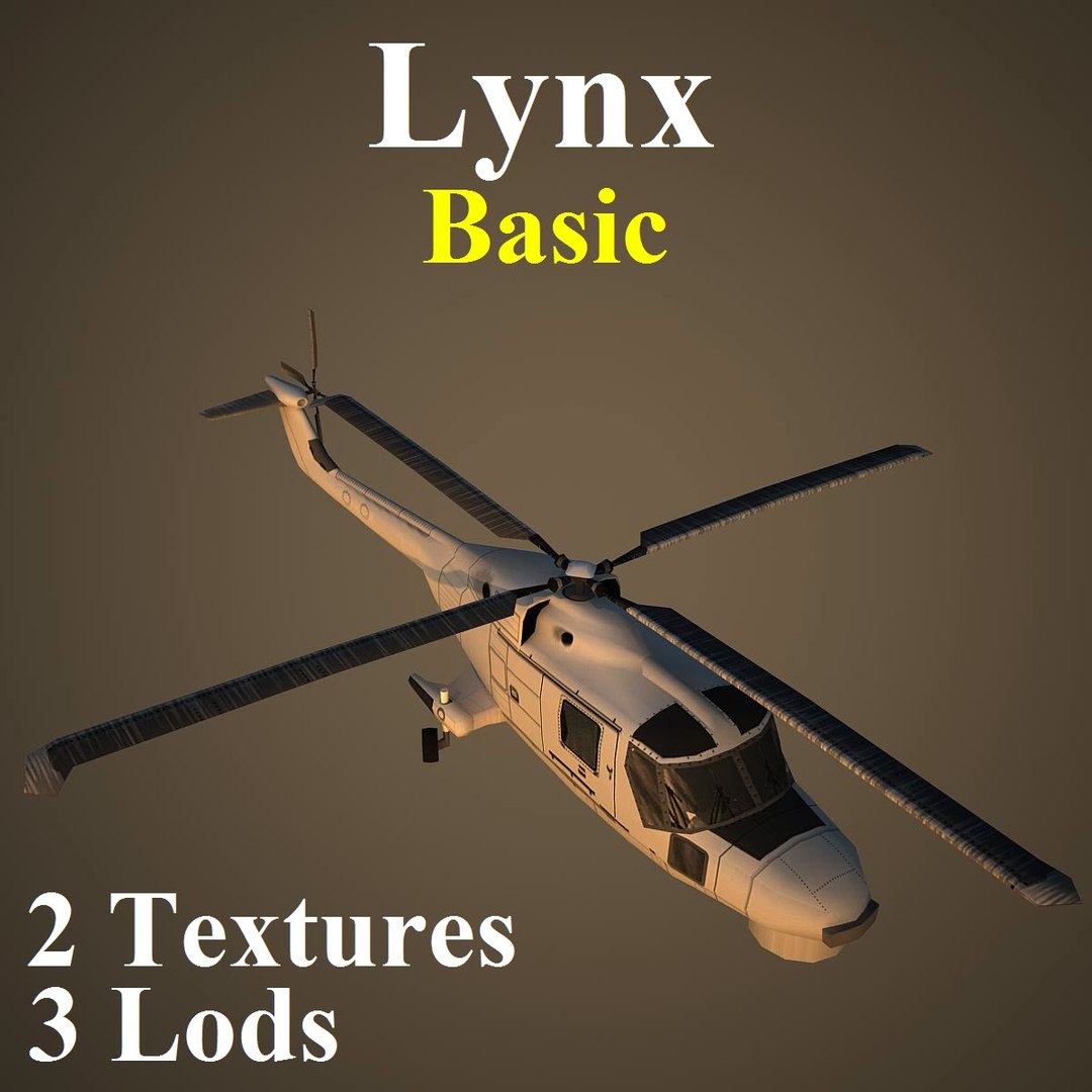 Agustawestland Lynx Basic Helicopter 3d Model
