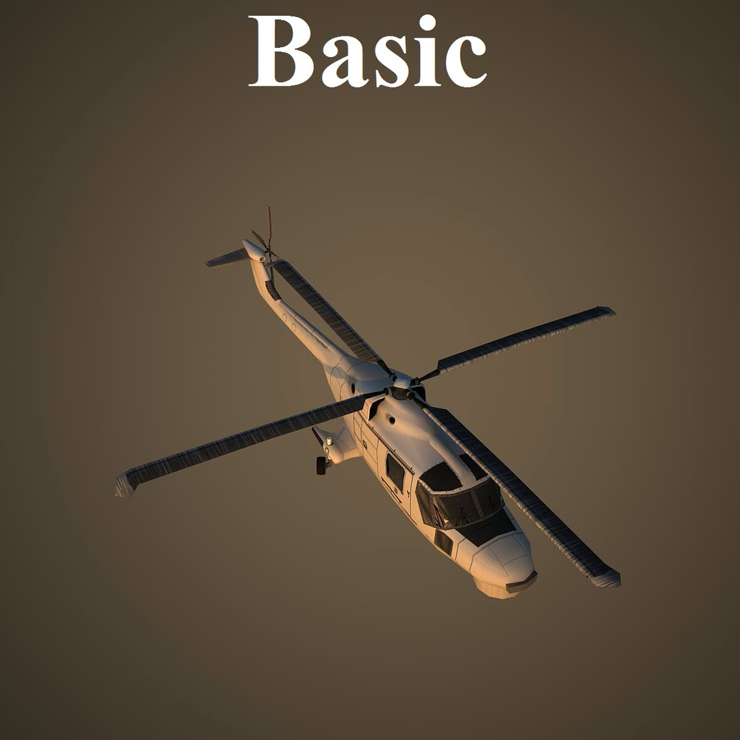 Agustawestland Lynx Basic Helicopter 3d Model