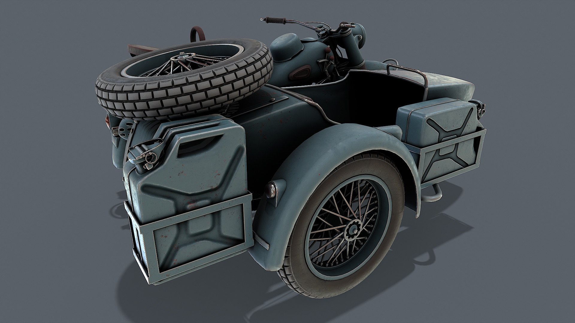3D Motorcycle With Sidecar 3d Model - TurboSquid 1844206