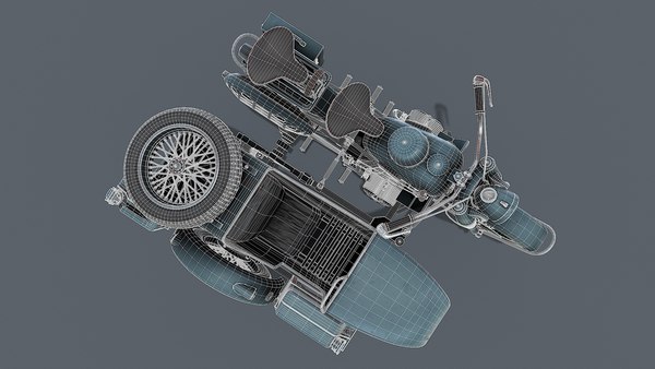3D Motorcycle with sidecar 3d model - TurboSquid 1844206