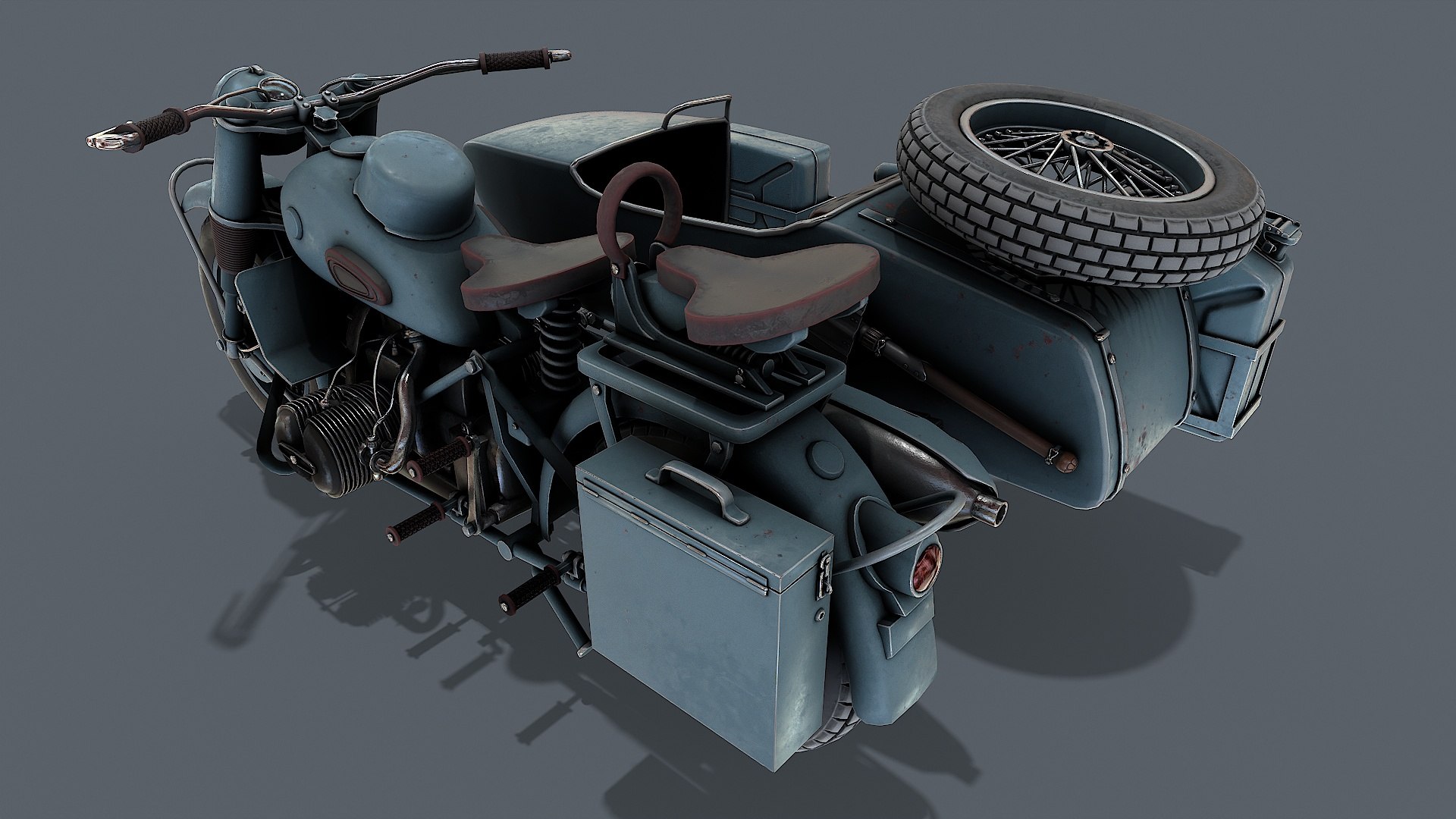 3D Motorcycle With Sidecar 3d Model - TurboSquid 1844206