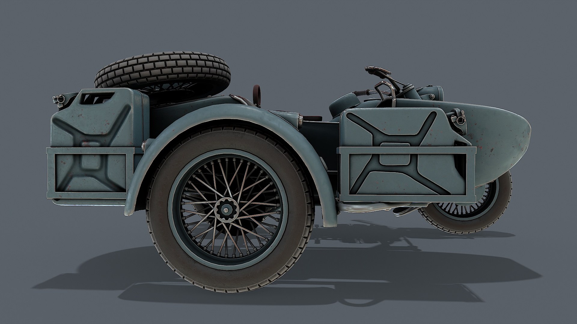 3D Motorcycle With Sidecar 3d Model - TurboSquid 1844206