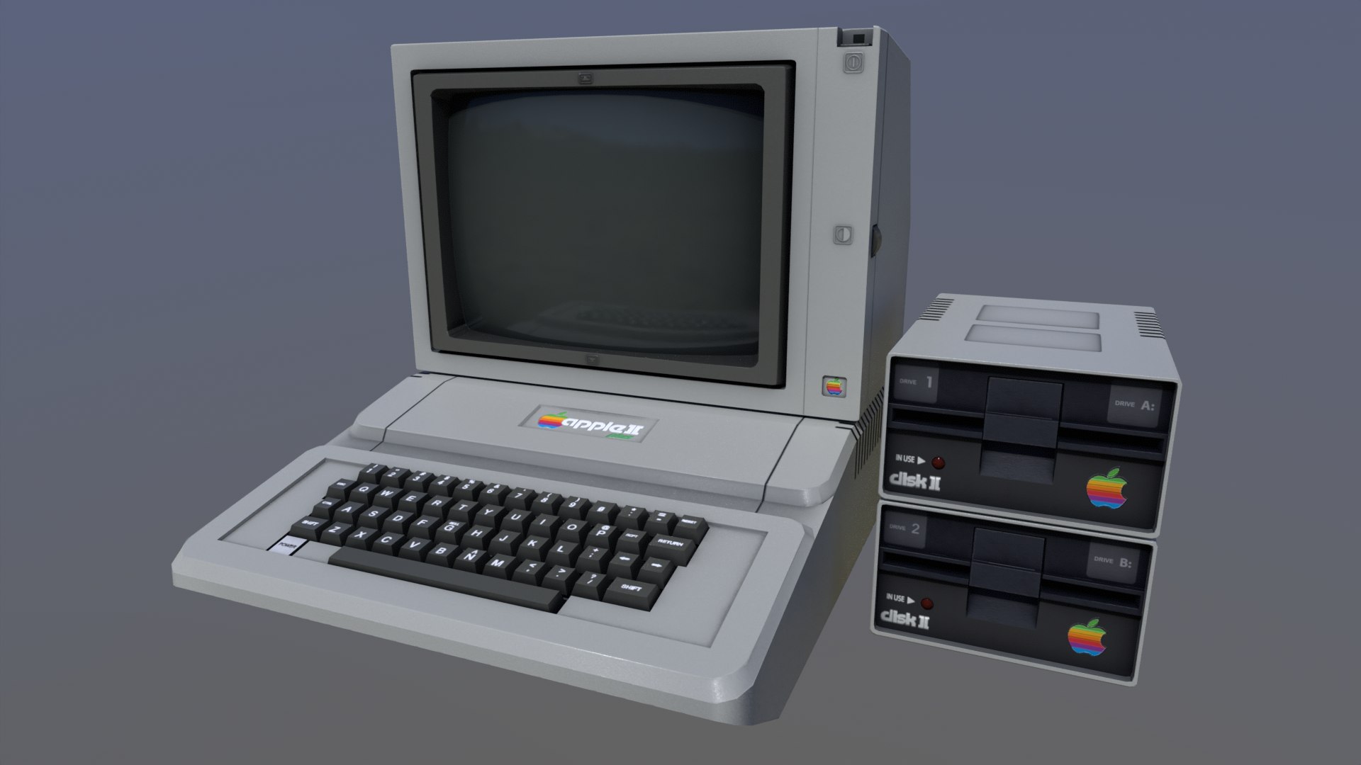 3D Apple 2 Computer Model - TurboSquid 2288960