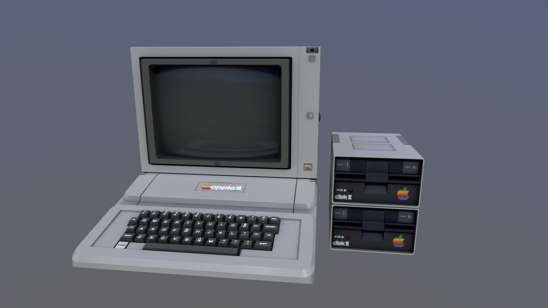 3D Apple 2 Computer Model - TurboSquid 2288960