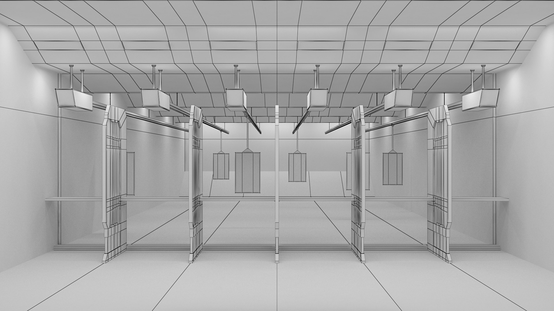 Interior Scene Shooting Range 3D Model - TurboSquid 1478822