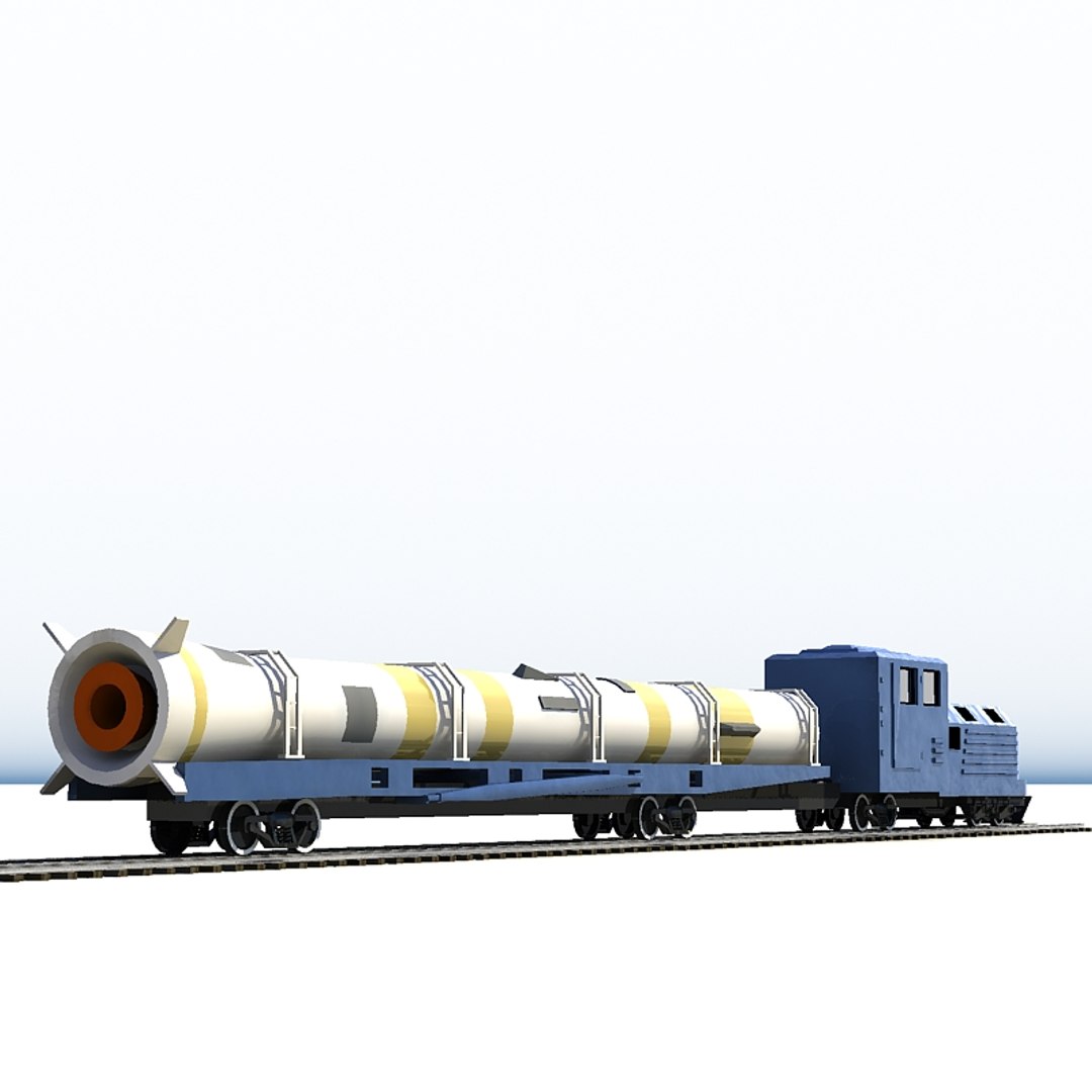 Rocket Train Kosmos 3d Fbx