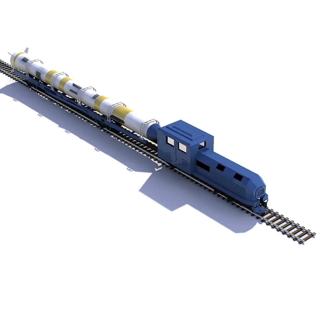 Rocket Train Kosmos 3d Fbx