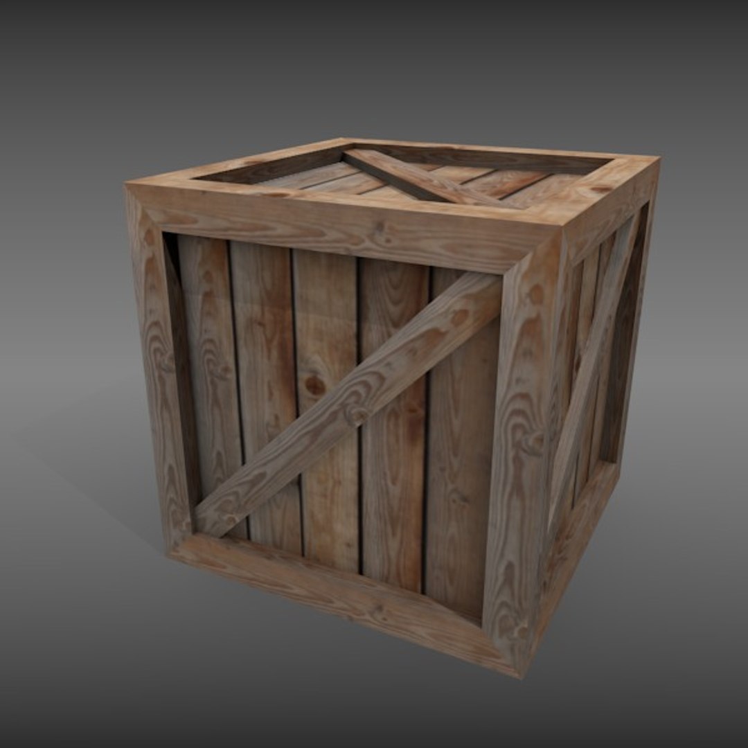 3ds wooden crates