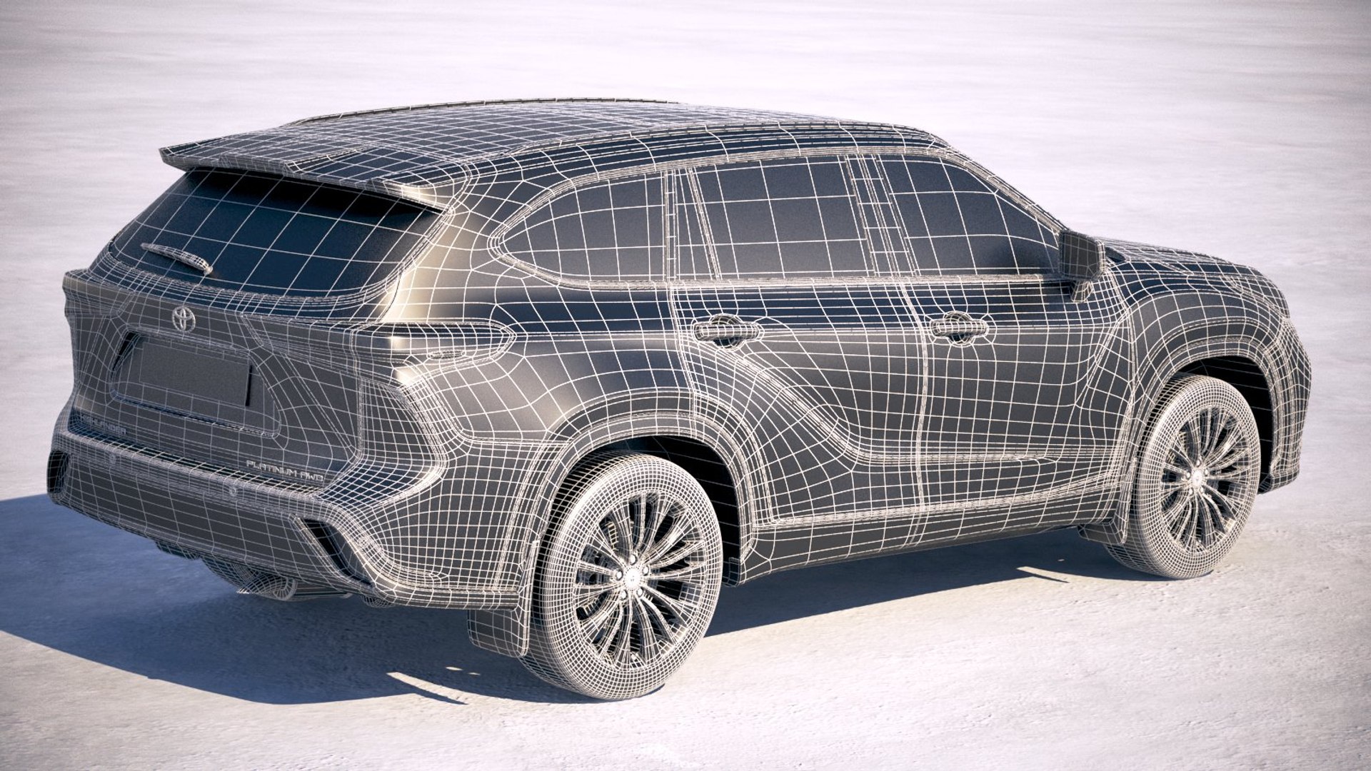 3D toyota highlander 2020 model - TurboSquid 1408044