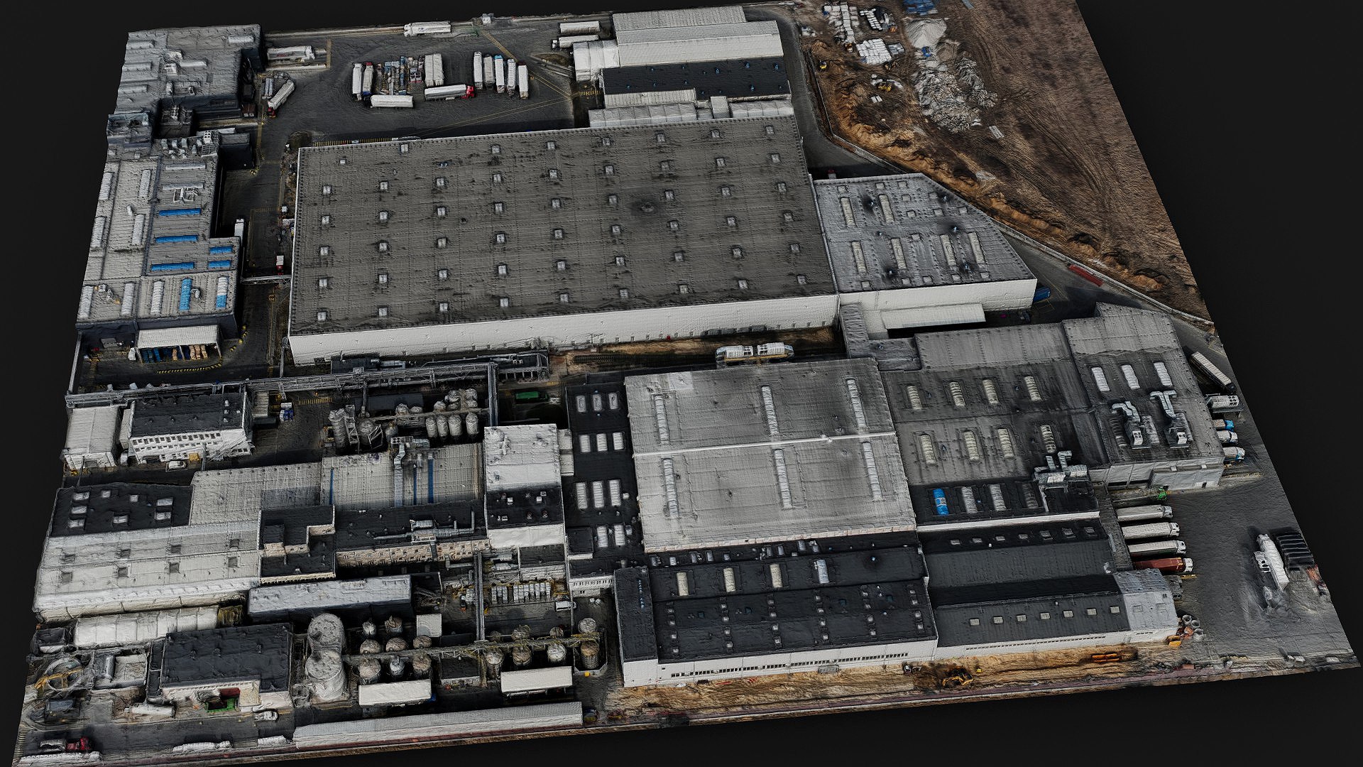 Facility Industrial Warehouses Area Pt2 Photogrammetry 3D Model ...