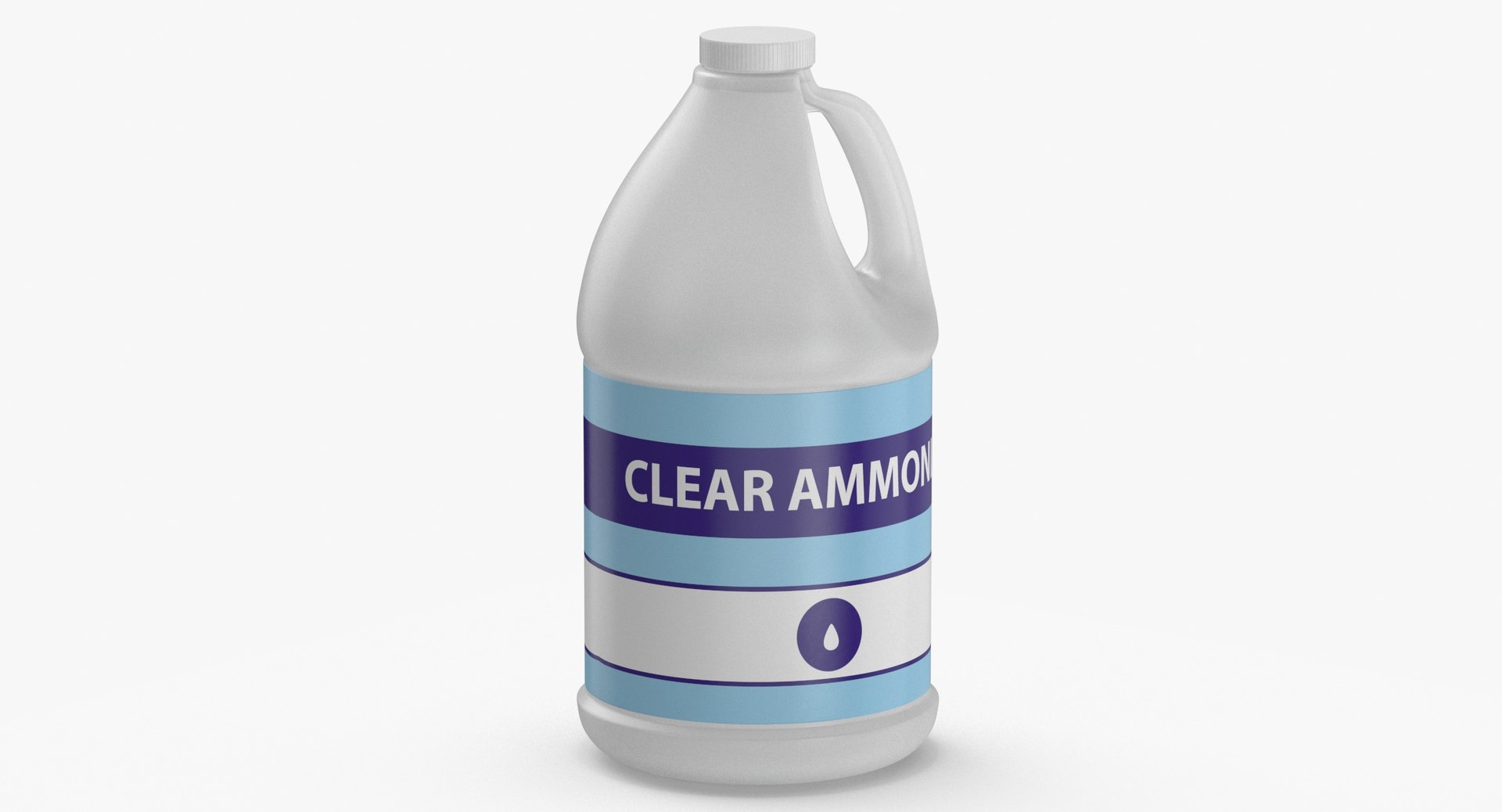 Ammonia Plastic Bottle Blank Generic Label Clean and Dirty 3D model ...