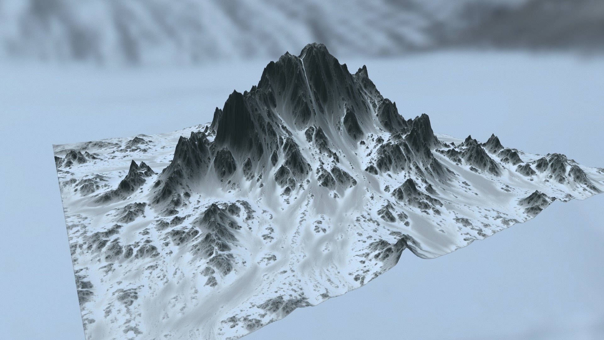 3d model snow mountain
