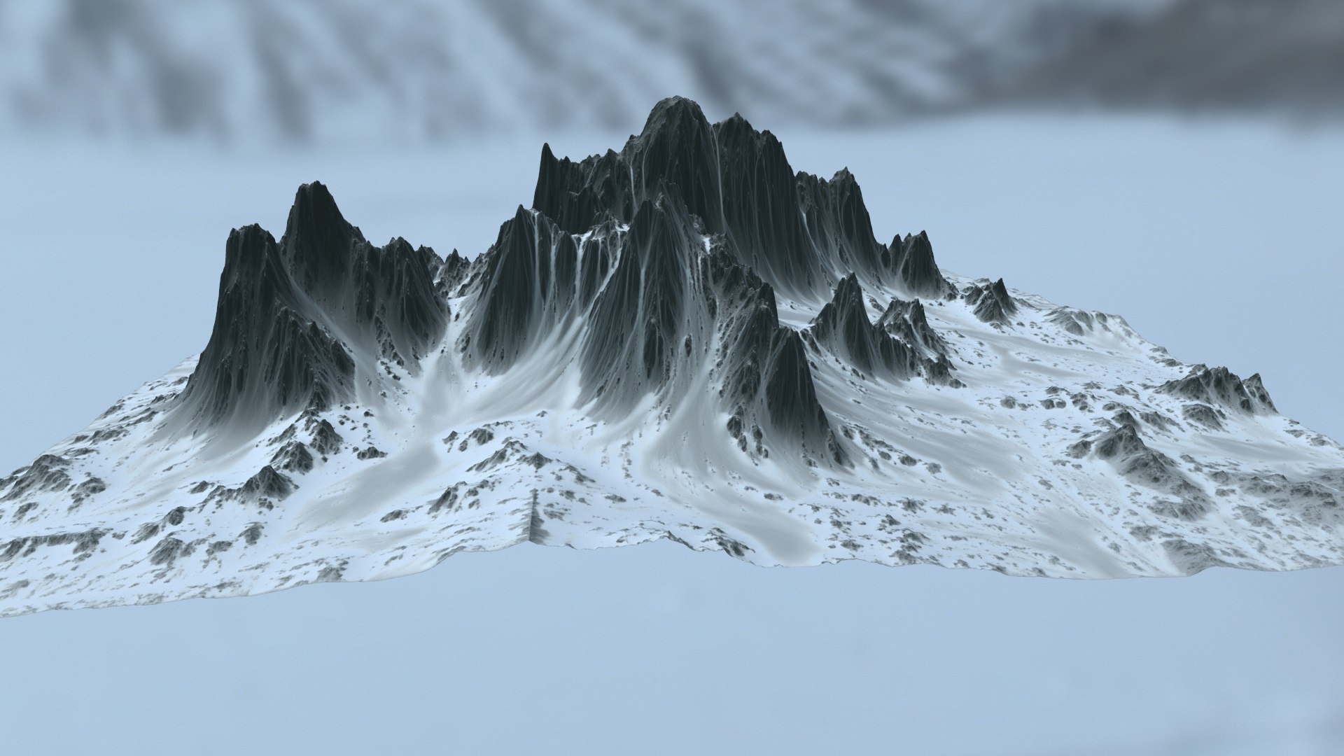 3d model snow mountain