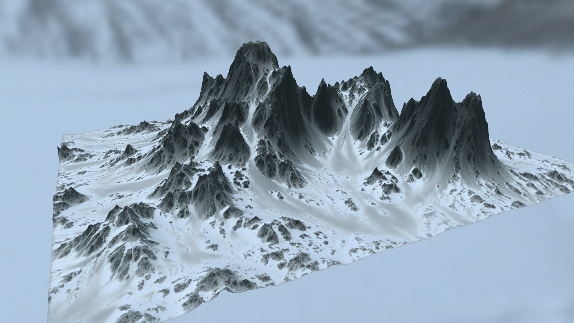 3d model snow mountain