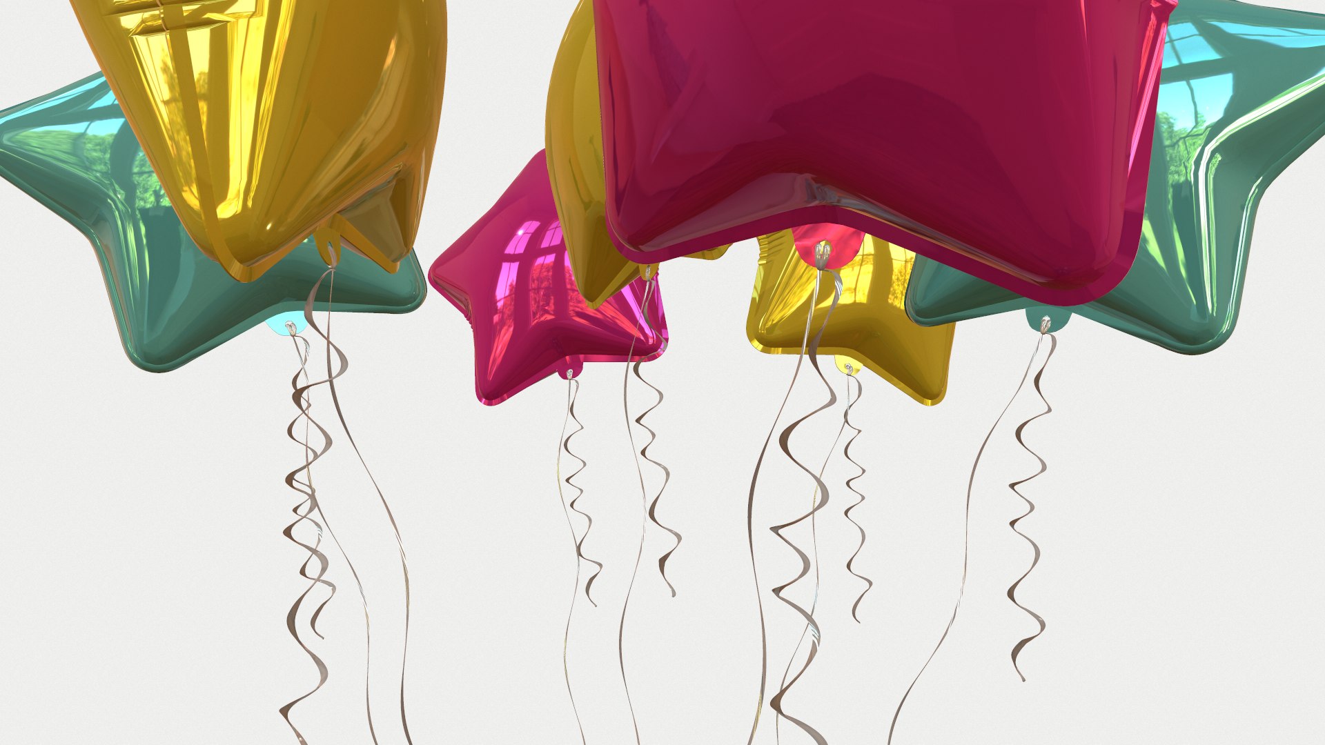 Helium Balloons 3D model - TurboSquid 2177590